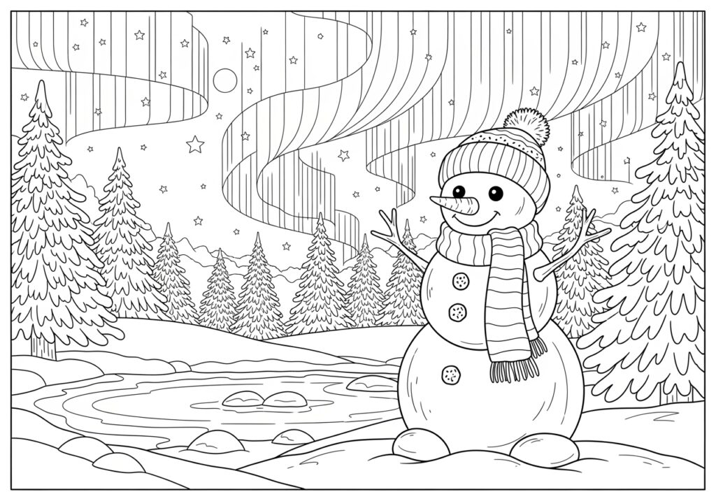 Christmas Food Coloring Page for Kids
