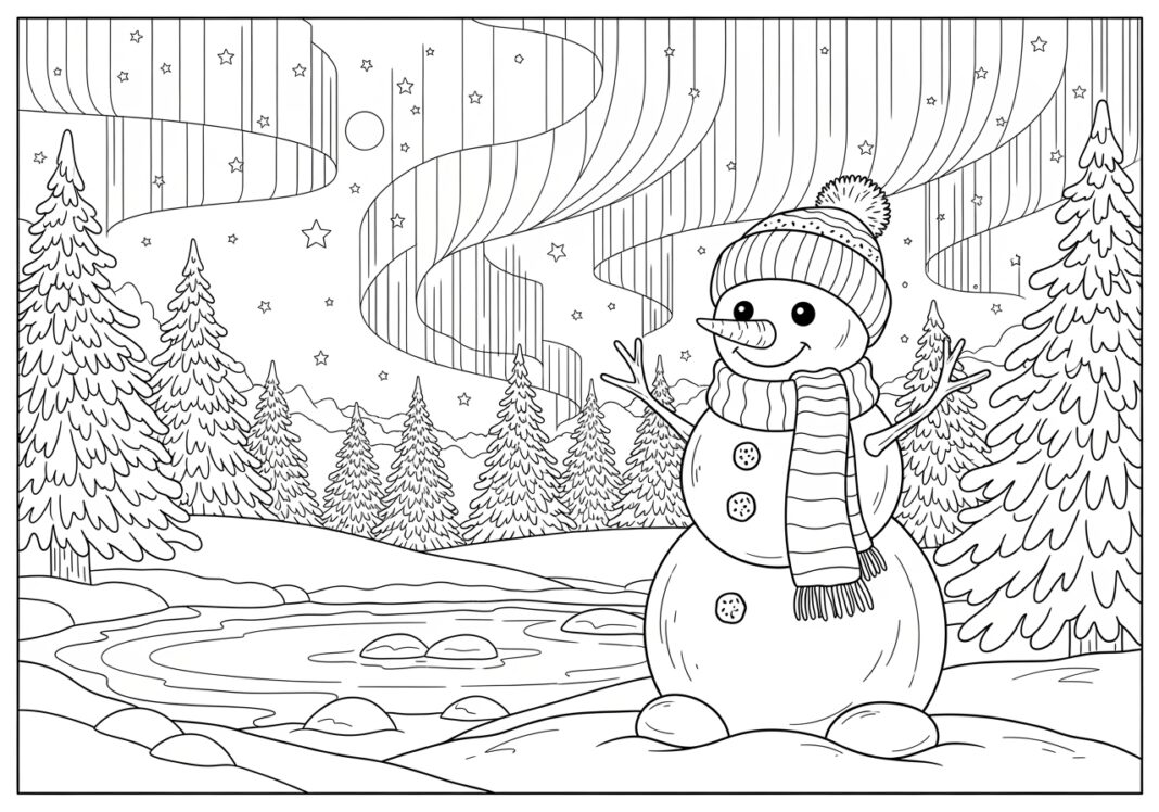Christmas Food Coloring Page for Kids