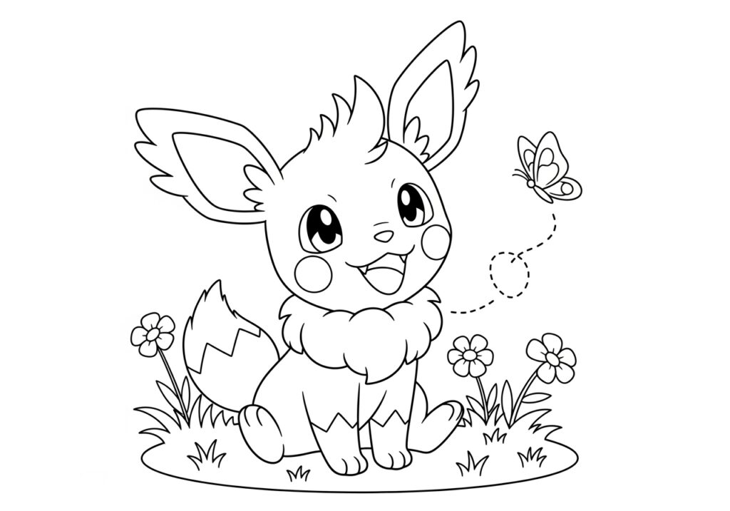 Santa Pikachu Coloring Page - Printable Holiday Fun