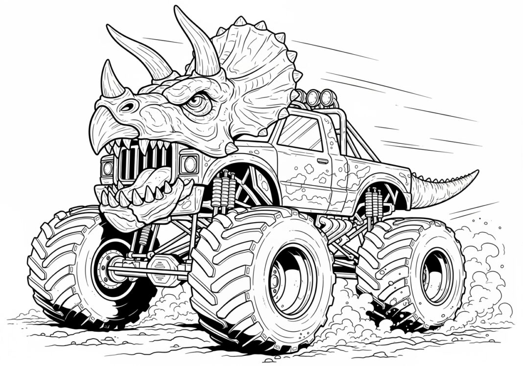 El Toro Loco Monster Truck Coloring Page Printable