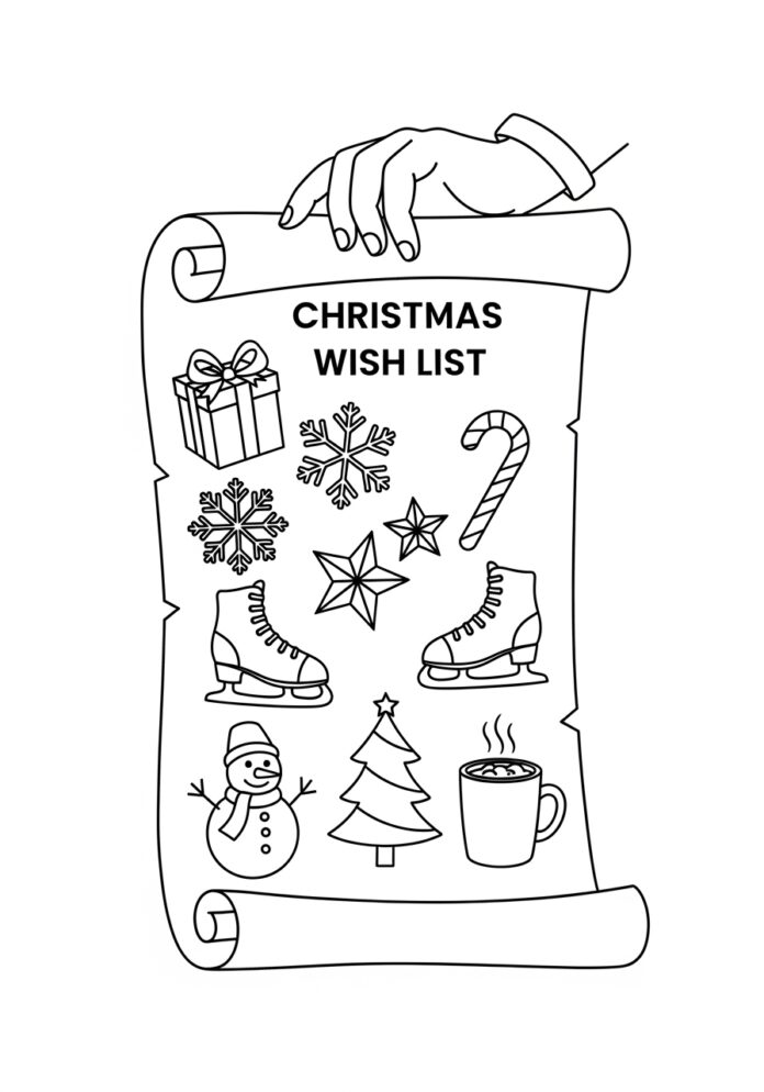 Marvel Christmas Coloring Page for Kids