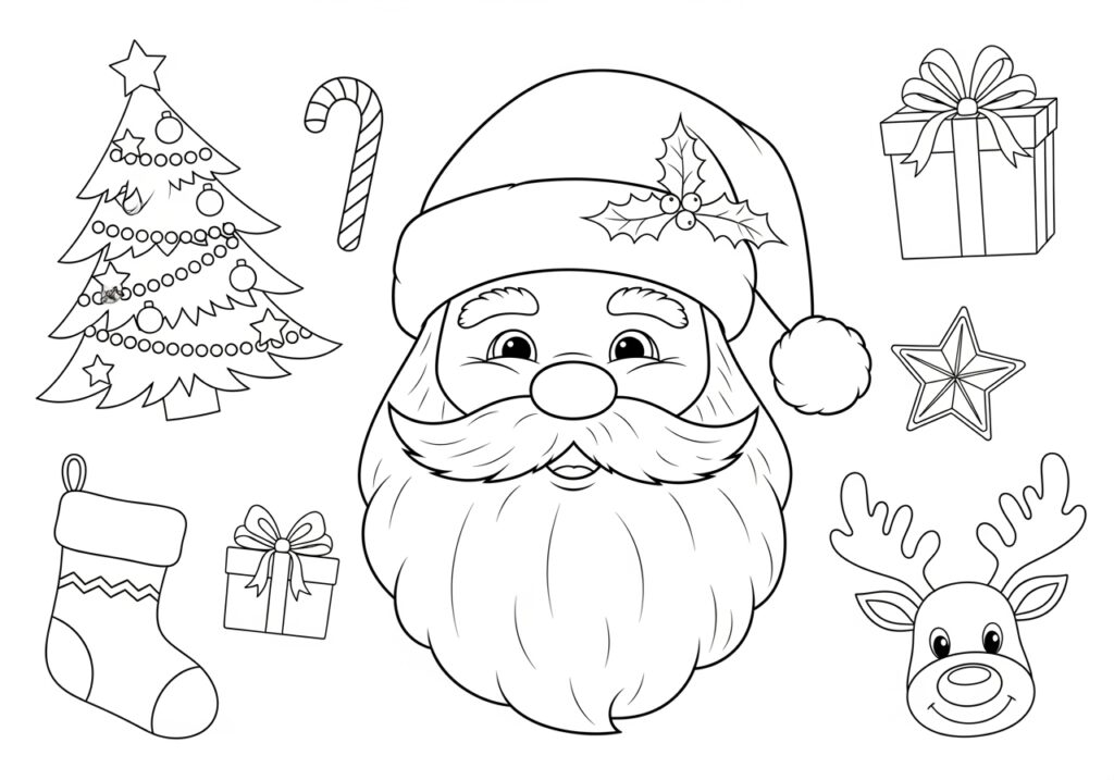 Christmas Squishmallow Coloring Page for Kids