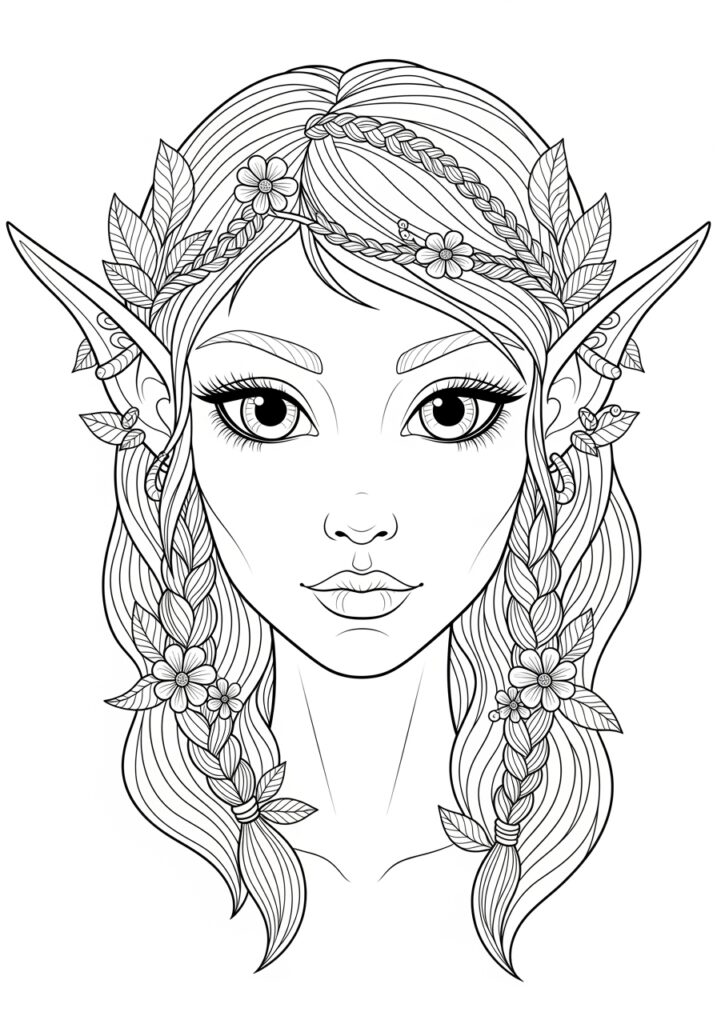 46 desenhos de elfos para colorir grátis - Downloads em PDF para imprimir
