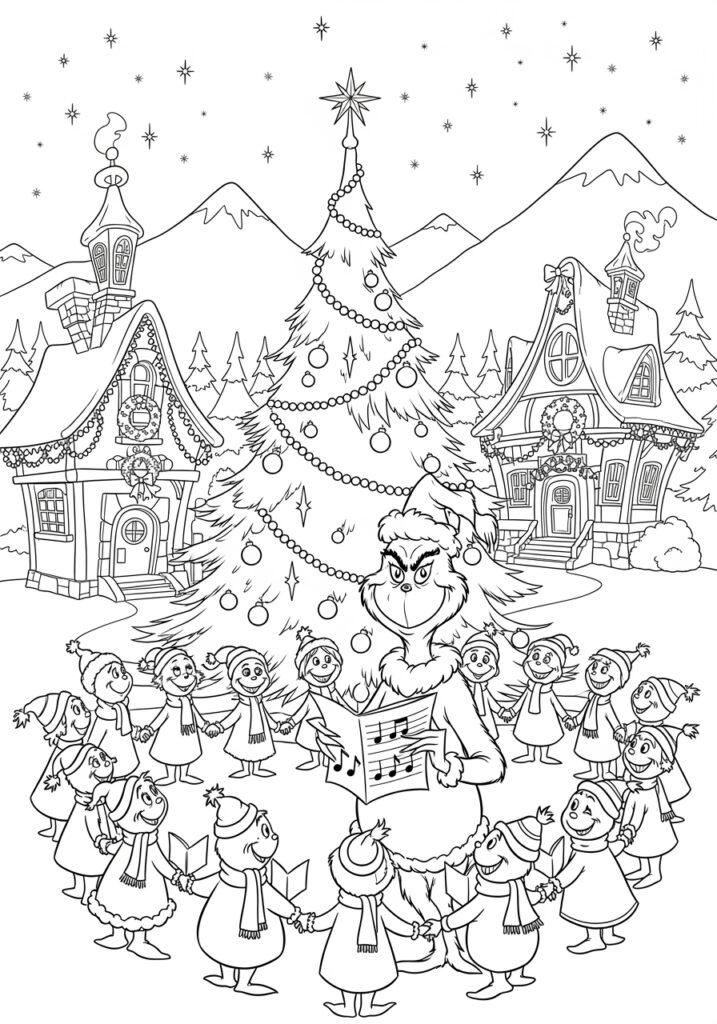 77 Dibujos del Grinch para Colorear Gratis - Descargas en PDF Imprimibles