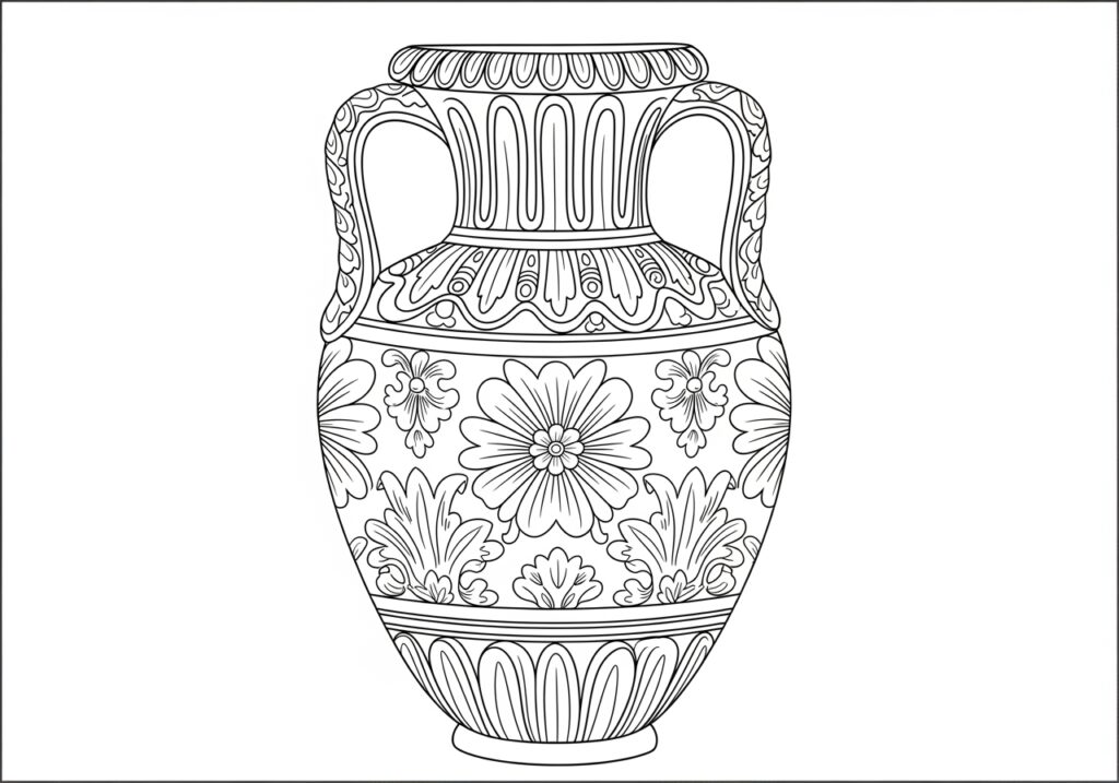Free 27 Vase Coloring Pages - Printable Pdf Downloads