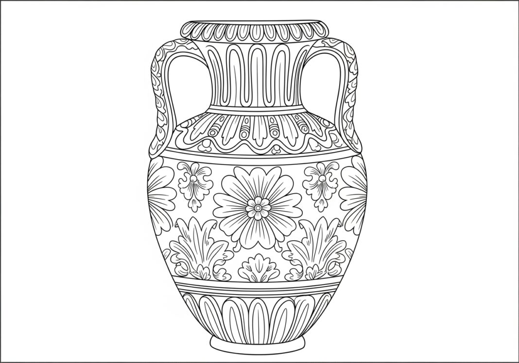 Free 27 Vase Coloring Pages - Printable Pdf Downloads
