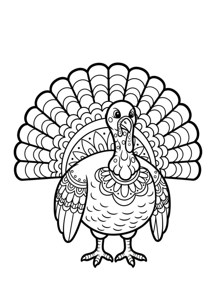 94 Dibujos de Pavos para Colorear - PDFs Imprimibles Gratis