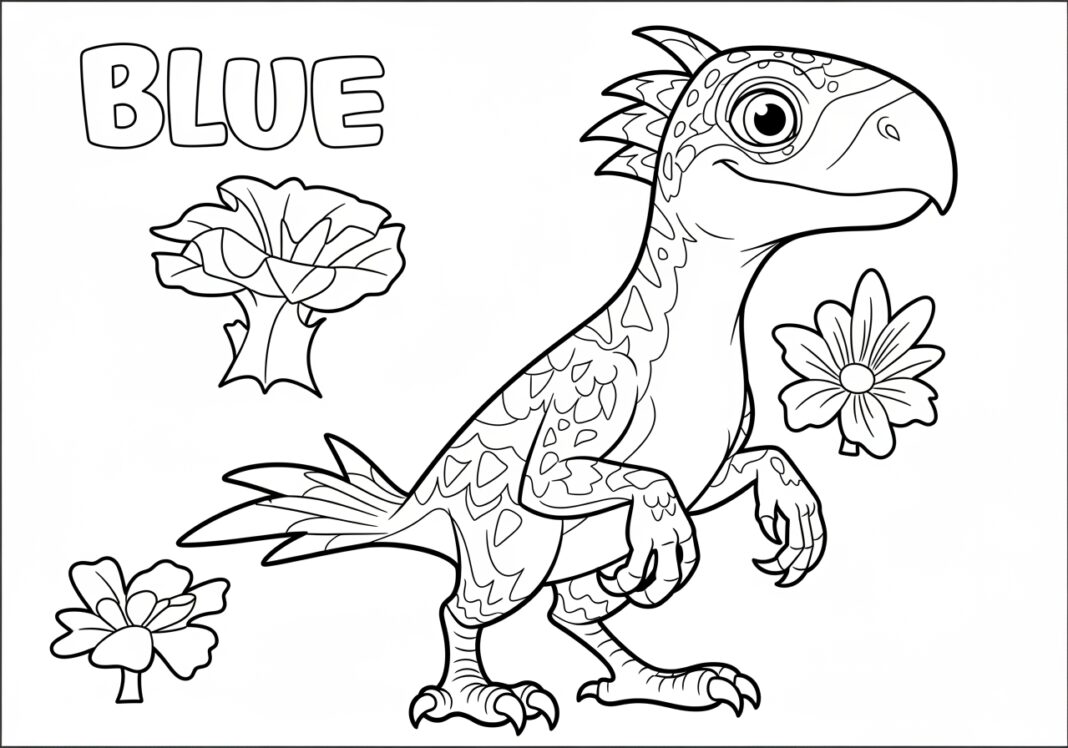 Raptor Blue Coloring Pages Archives - diy-magazine.com