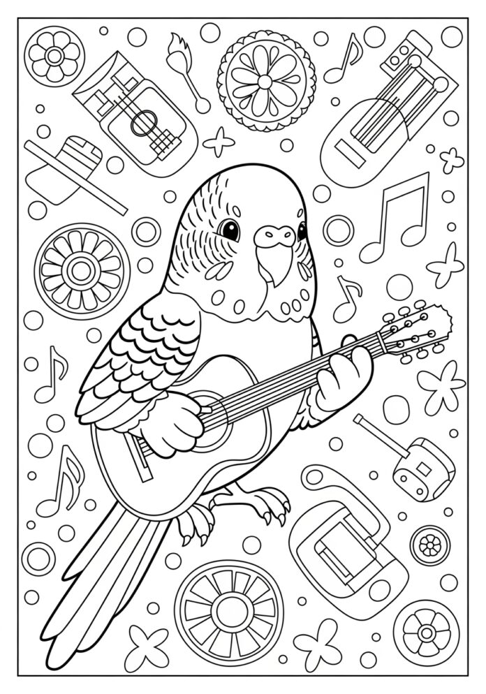 Budgie Coloring Pages Archives - diy-magazine.com