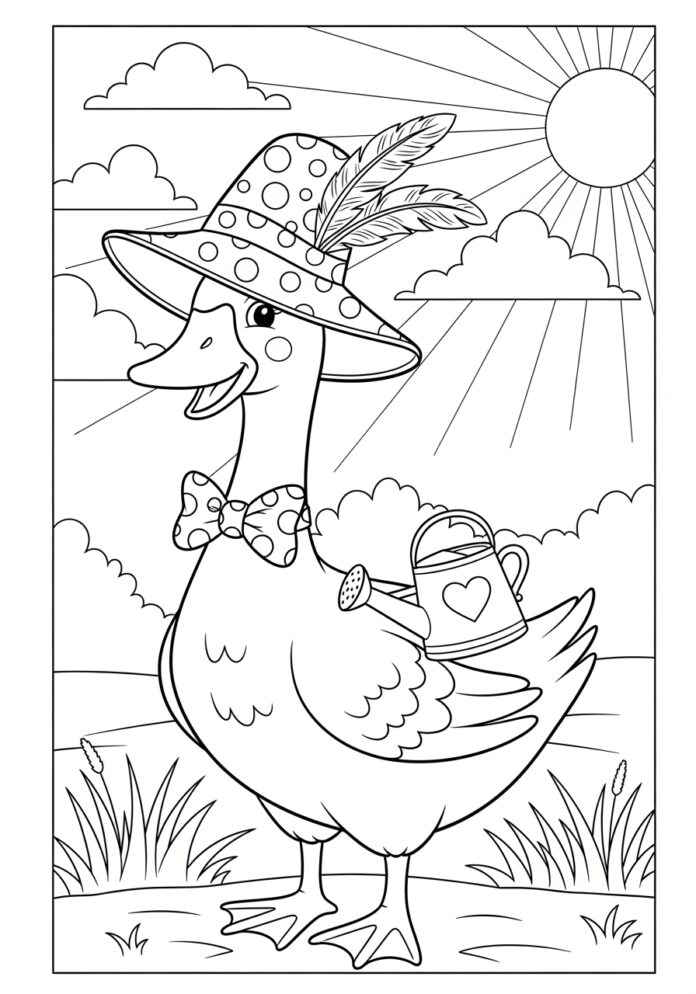 Goose Coloring Pages Archives - diy-magazine.com