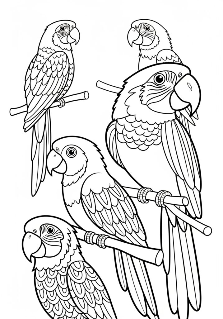 Parrot Coloring Pages Archives - diy-magazine.com
