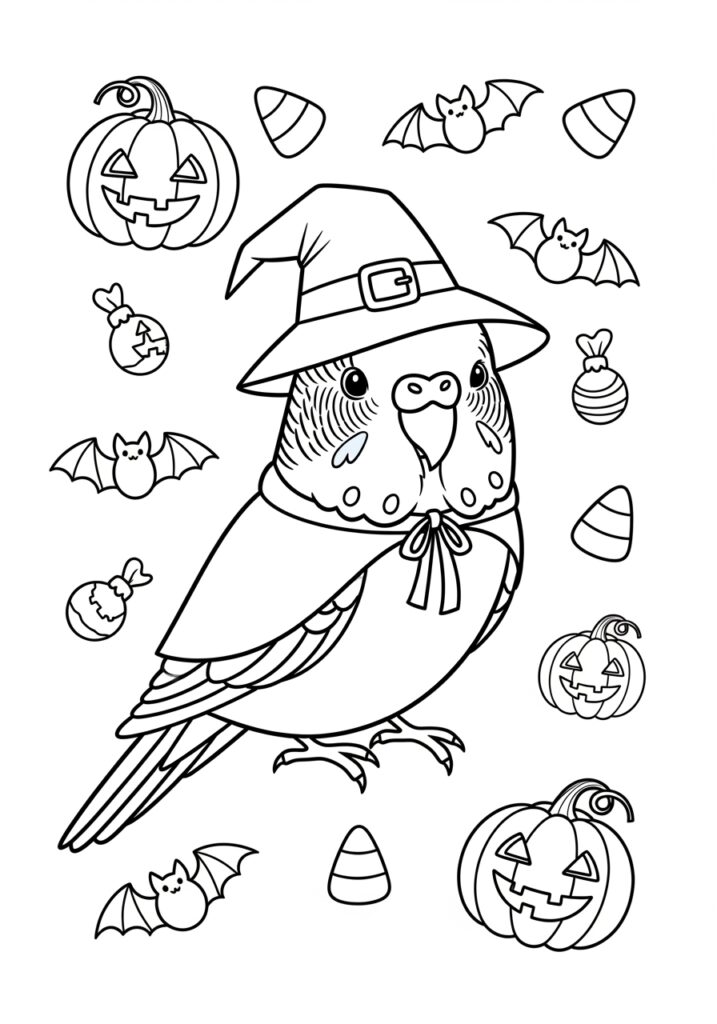 Budgie Coloring Pages Archives - diy-magazine.com