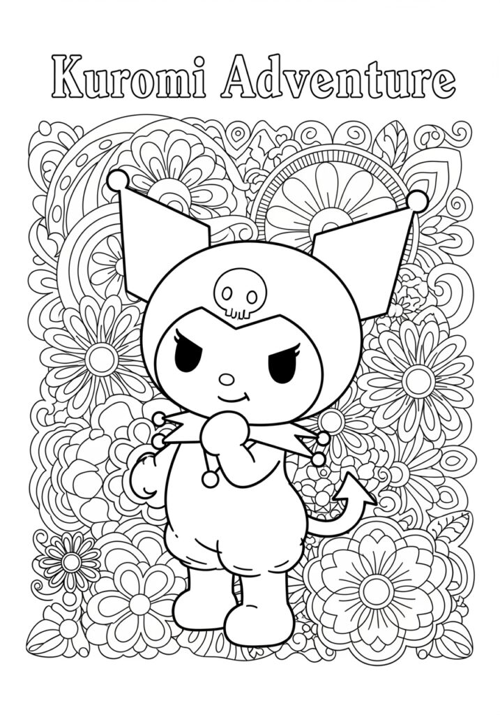 42 páginas para colorear de Kuromi - (PDF imprimibles gratis)