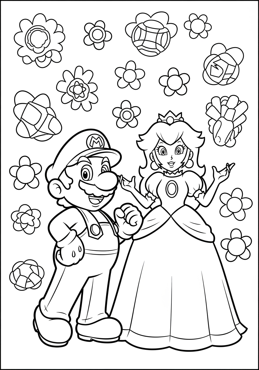 Mario Item Coloring Page for Creative Kids