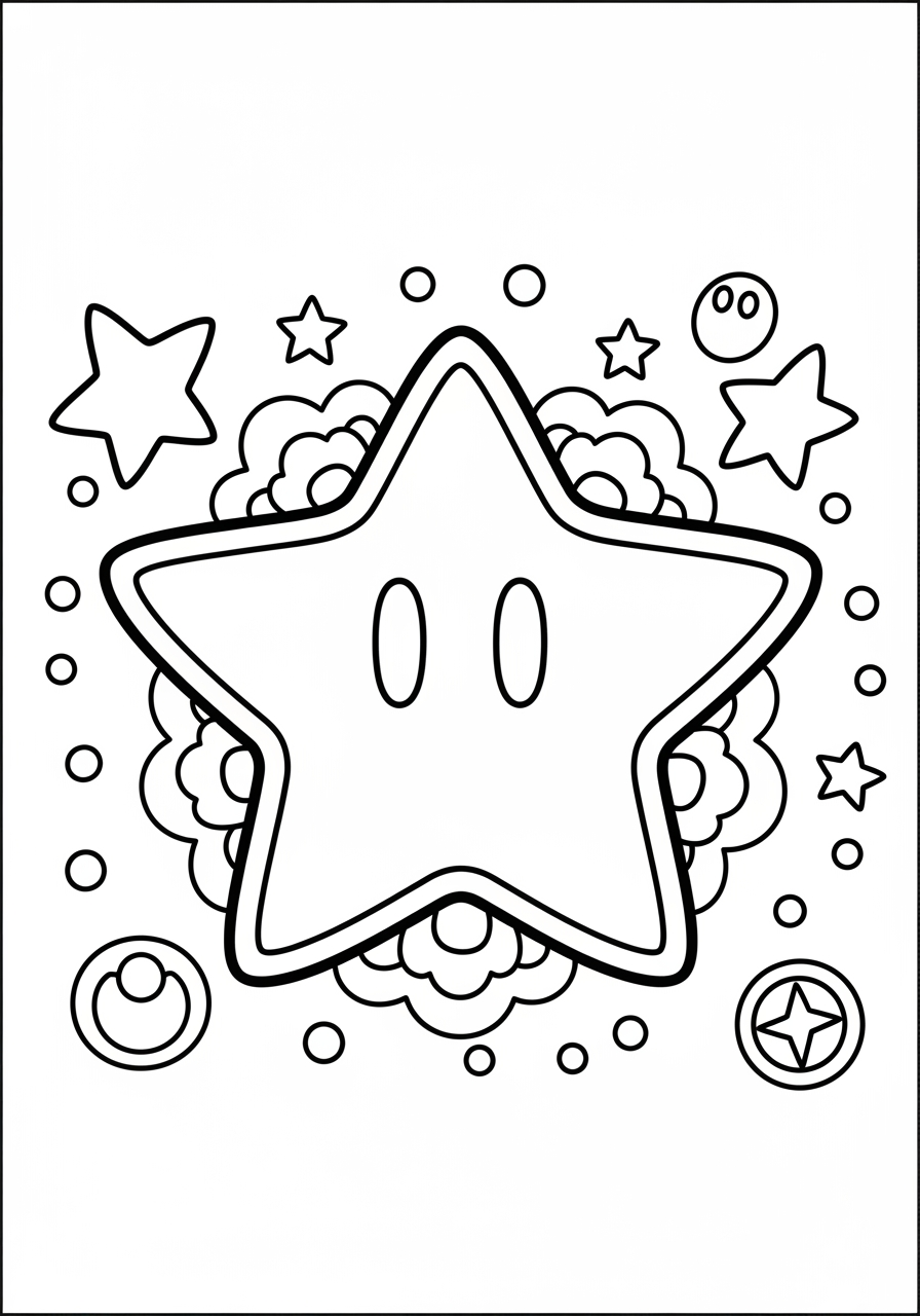 Mario Maker Coloring Page: Fun & Creative Printable