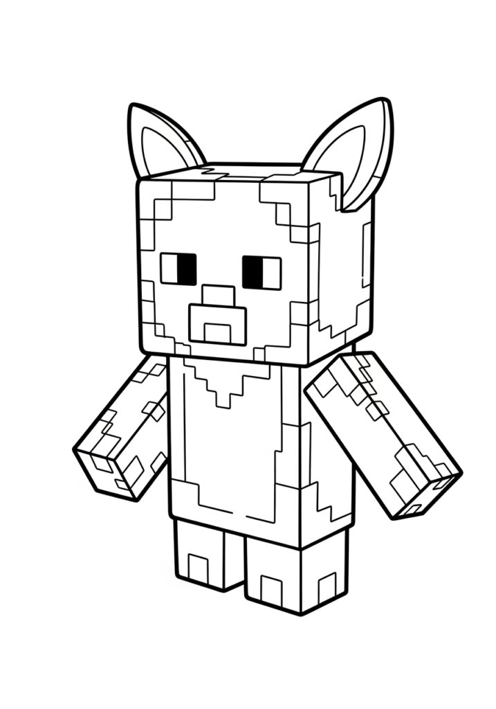 Halaman Mewarnai Minecraft yang Dapat Dicetak untuk Anak-Anak
