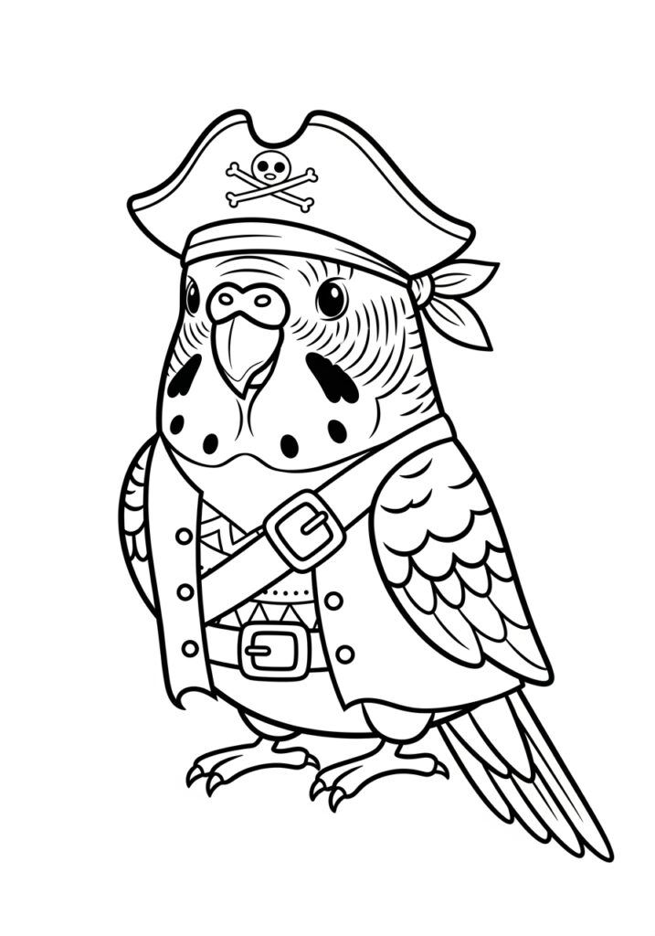 Parakeet Coloring Pages Archives - diy-magazine.com