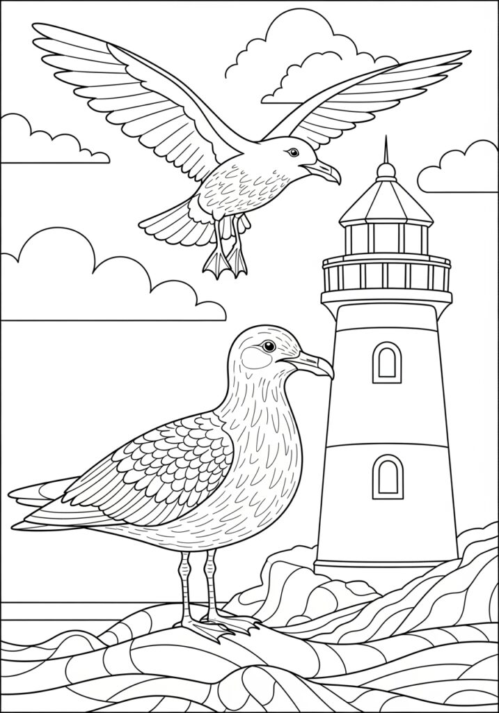 Seagull Coloring Pages Archives - diy-magazine.com
