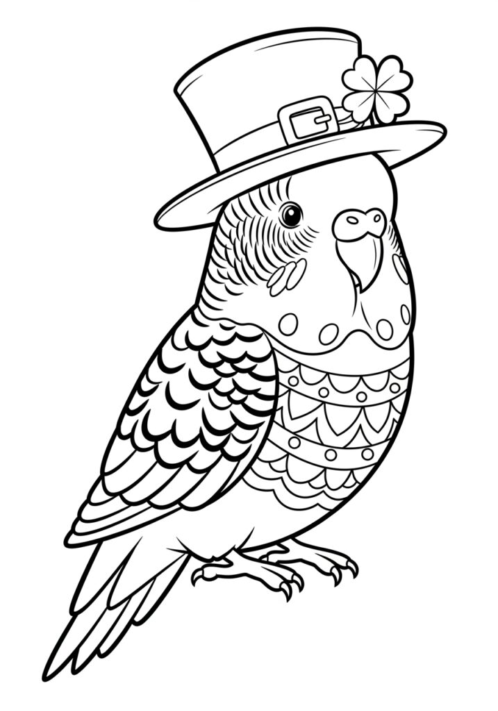 Budgie Coloring Pages Archives - diy-magazine.com