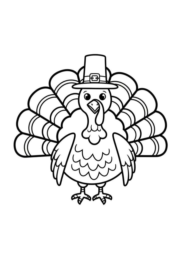 Turkey Feather Coloring Sheet - Fun Printable for Kids