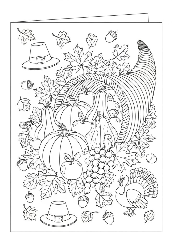165 Festive Thanksgiving Coloring Pages - Free Pdf Downloads