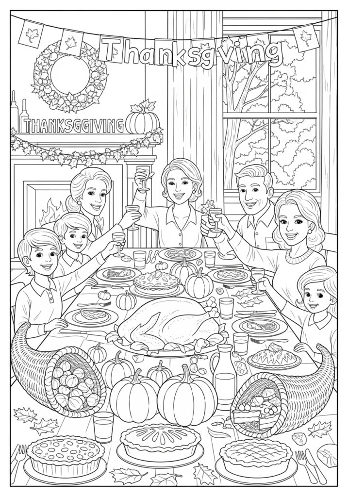 165 Festive Thanksgiving Coloring Pages - Free Pdf Downloads