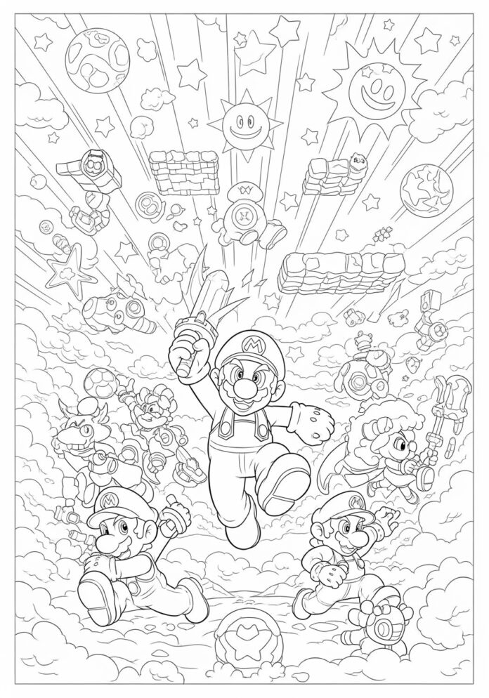 104 Dibujos de Mario para Colorear - (PDF imprimibles gratis)